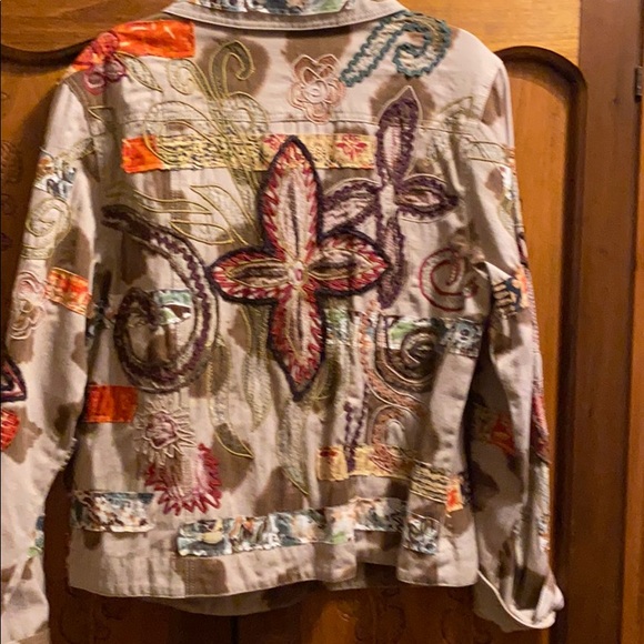 Bleu Bayou | Jackets & Coats | Beautifully Embellished Tan And Brown ...